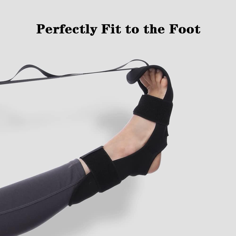 Lushnessu Fitness Foot and Calf Stretcher Strap for Plantar Fasciitis ...
