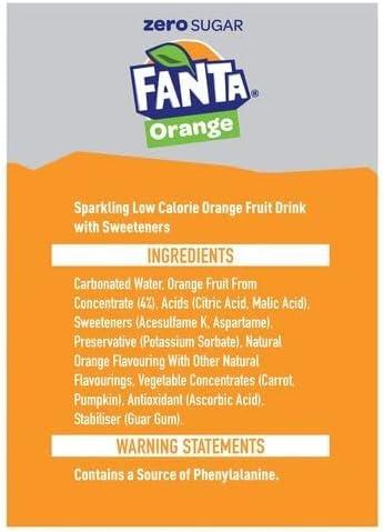 fanta zero ingredients