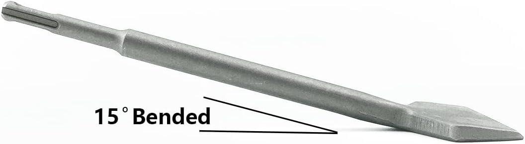 SPKLINE SDS-Plus 3 Inch Wide Cranked Angled Bent Tile & Thinset Scaling ...