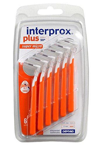 Interprox Plus Interdental Brushes Orange Super Micro - 6 Pack (12x 6 ...