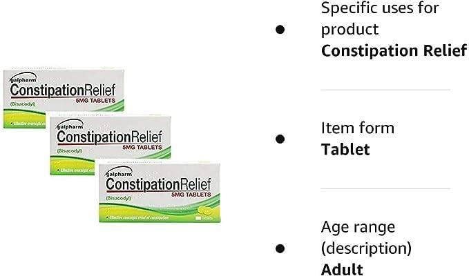 60 Tablets Galpharm Constipation Relief | 5mg Bisacodyl | Fast ...