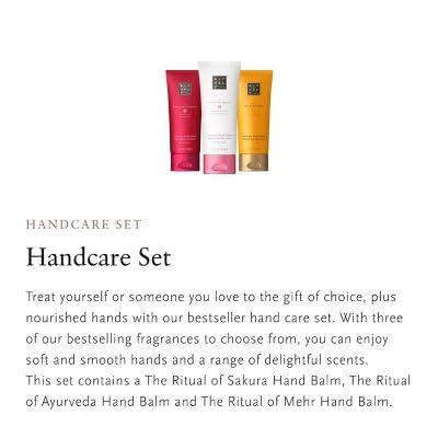 Rituals Hand Balm Trio Gift Set - The Rituals of Sakura Mehr & Ayurveda ...