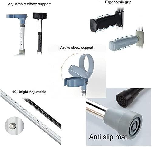 ATHUAHLR Forearm Crutches Adjustable Closed Cuff Walking Stick Forearm ...