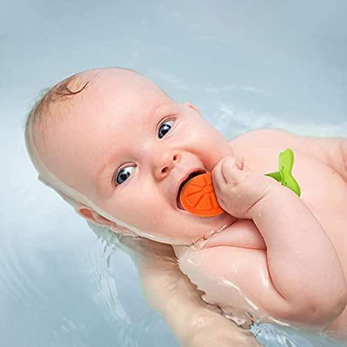 TEKSTAR Silicone Fruit Shape Baby Teething Toys Set - BPA Free, Freezer ...