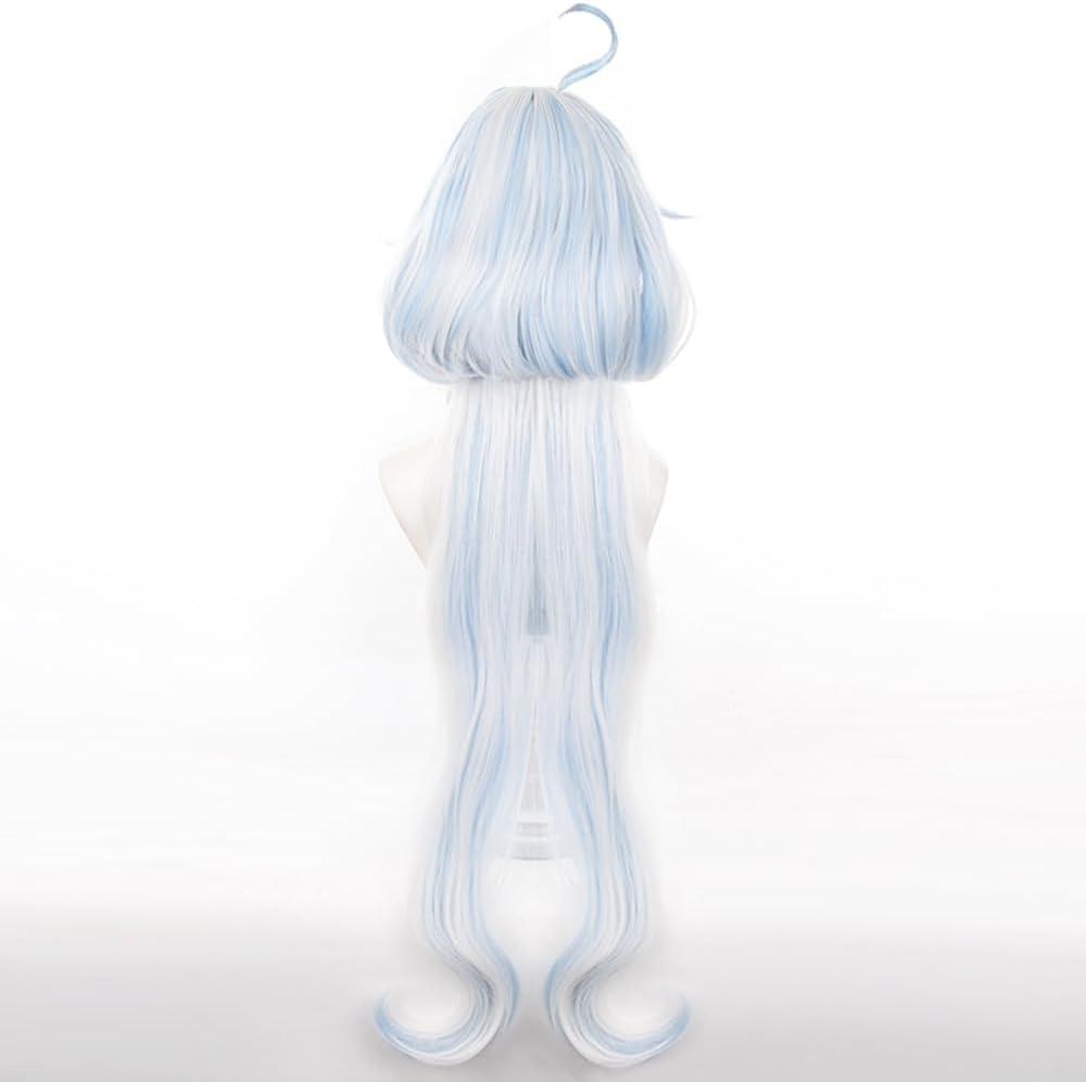 Platinum Blue Long Wig for Focalors Furina Cosplay | Genshin Impact ...