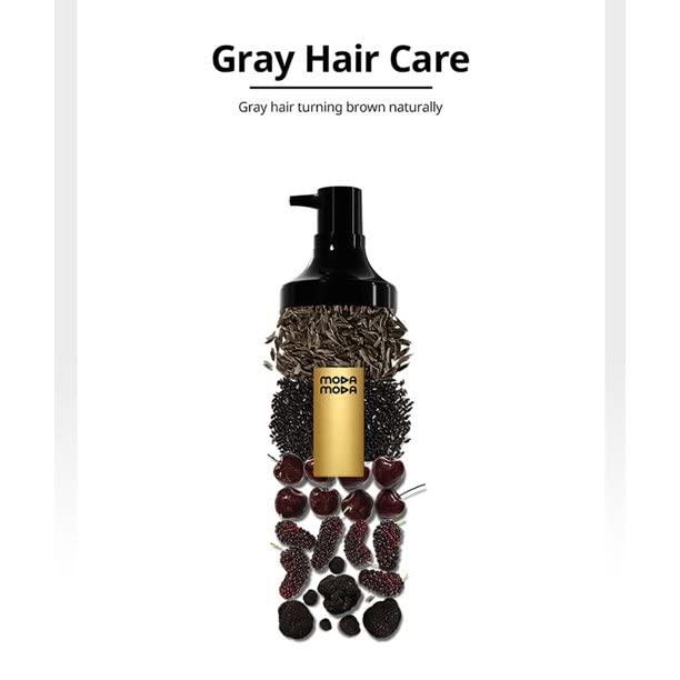 MODAMODA Naturally Grey Reducing Shampoo - Darkens Gray Hair, Reduces ...