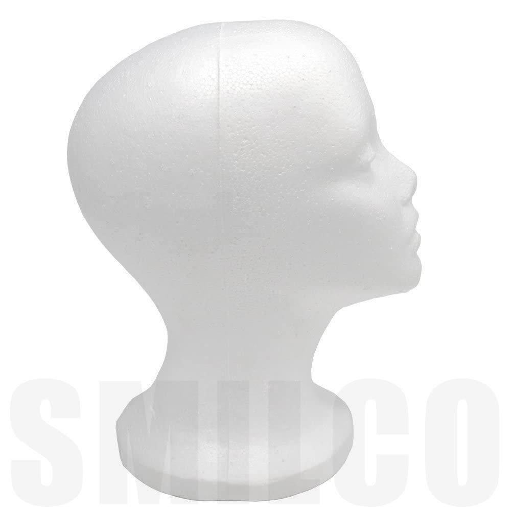 12 Pcs Styrofoam Wig Heads - Tall Female Foam Mannequin for Styling ...