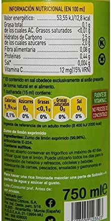 Solimon - Squeezed lemon juice - 100% natural - ideal for lemonades and ...