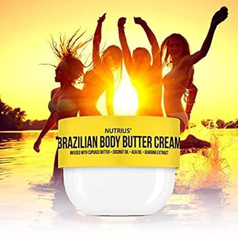 Nutrius Brazilian Body Butter Cream - Vegan Friendly with Cupuacu ...