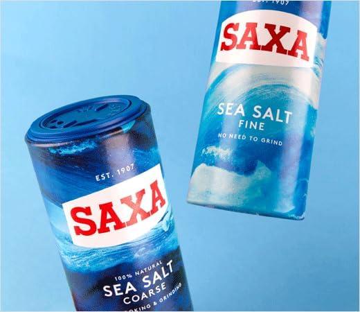 Saxa Sea Salt Fine 350g Drum (Pack of 1) | Ready to Use | Premium ...