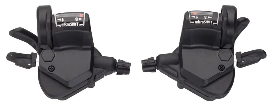 microSHIFT Mezzo Thumb-Tap Shifter Set | Triple | 7-9 Speed | Optical ...