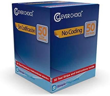Clever Choice Auto-Code Voice+ Test Strips 50ct - Accurate Diabetes ...