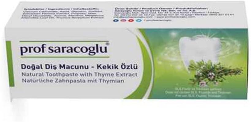 Buy Prof. Saracoglu Thyme Toothpaste 75mL - Natural Oral Care for Fresh ...