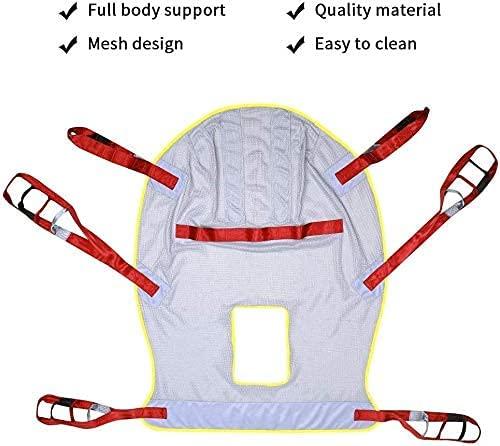 HNYG Hoyer Lift Sling with Head Support - Full Body Mesh Transfer Sling ...