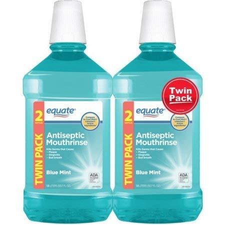 Equate Antiseptic Mouthrinse Blue Mint 1.5 L - Pack of 2 | Buy Now with ...