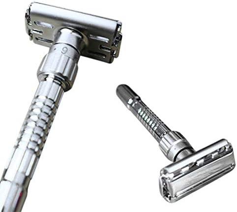 Oikabio Classic Razor - Double-Edged T-Shaped 9 Speed 5 Blades with ...