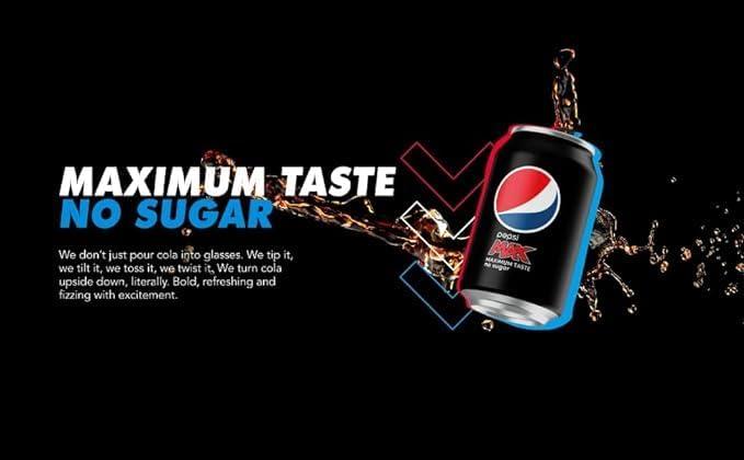 Pepsi.Max 24-Pack | Zero Sugar Cola with Maximum Flavor| Sugar-Free ...