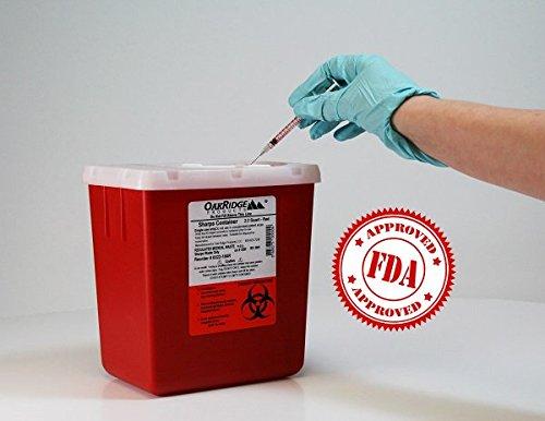 Oakridge Products 2.2 Quart Needle Disposal Container (3 Pack ...