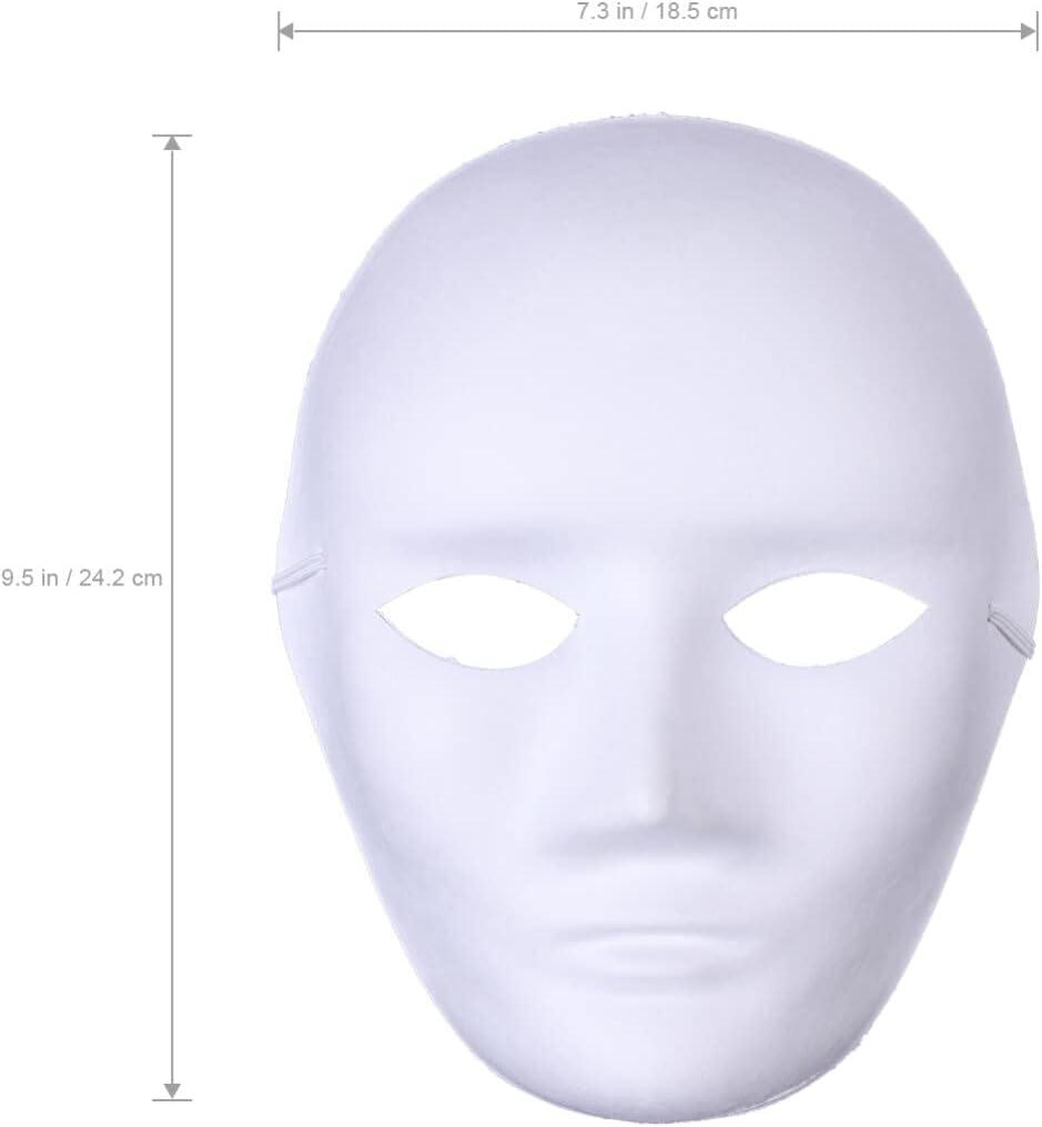 Buy Ifundom DIY Full Face Mask - 12 Paintable Paper Masks for Creative ...