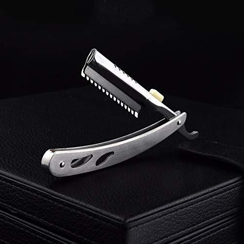 LEYMIGA Straight Edge Razor with 20 Blades - Hair Thinning and Styling ...