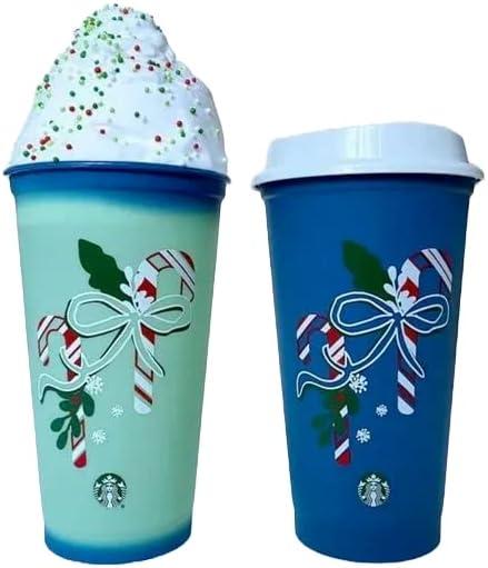 Starbucks Limited Edition Color Changing Candy Cane Reusable Plastic ...