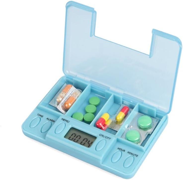 Automated Pill Box - 4 Compartment Smart Medication Dispenser with 8 ...
