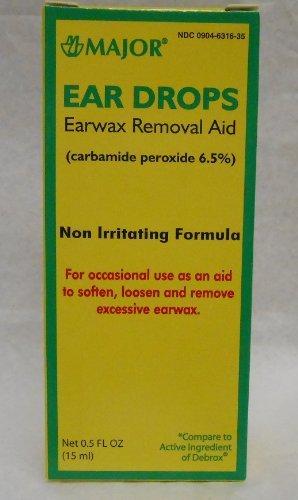 MAJOR PHARMACEUTICALS Ear Wax Removal Drops - 0.5 oz (15 ML) Debrox ...