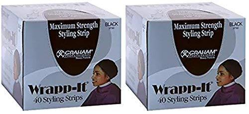 Wrapp-It Black Styling Strips (2 Pack) - Perfect for Hair Styling and ...