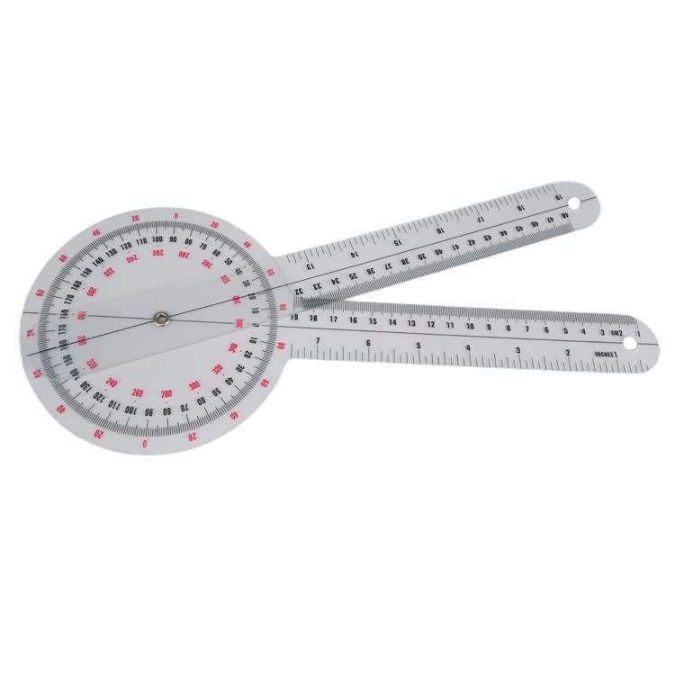 Plastic Goniometer 12 Inch | 360 Degree Measuring Tool for Physical ...
