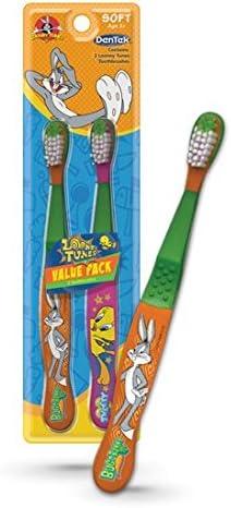 Dentek Looney Tunes Toothbrush (Twin Pack) Soft Bristles