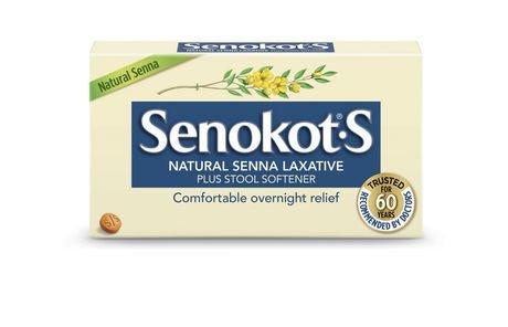 Senokot S Natural Senna Laxative + Stool Softener Tablets - 20 tabs ...