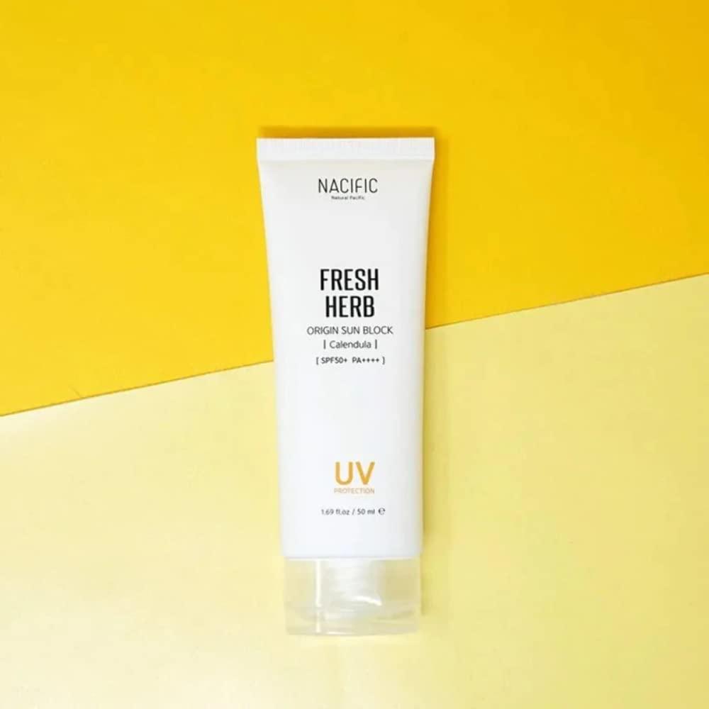 Nacific Fresh Herb Origin Sun Block SPF50+ PA++++ 50ml - Oil-Free Non ...