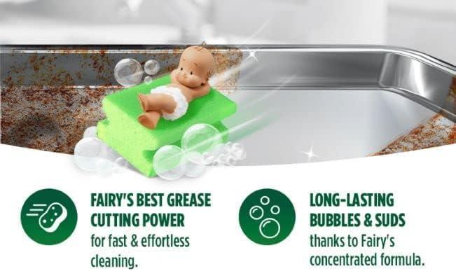 Fairy Original Washing Up Liquid Green with LiftAction | Dishes Grease ...