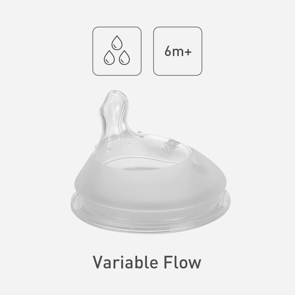 Haakaa Silicone Orthodontic Bottle Nipple - Anti-Colic Teat, Variable ...