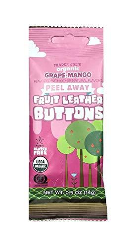 Trader Joe's Organic Fruit Leather Buttons 0.5oz (Grape-Mango 12 Pack ...
