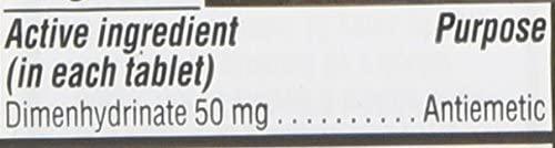 Equate Motion Sickness Dimenhydrinate 50mg - 100 Tablets | Generic ...