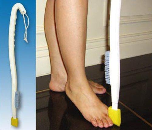 Long Handled Foot & Toe Wash Sponge Brush - Disability Bathing Aid ...