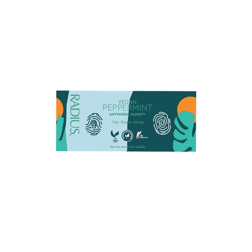RADIUS Vegan Peppermint Dental Floss - Travel-Friendly, Non-Toxic Oral ...
