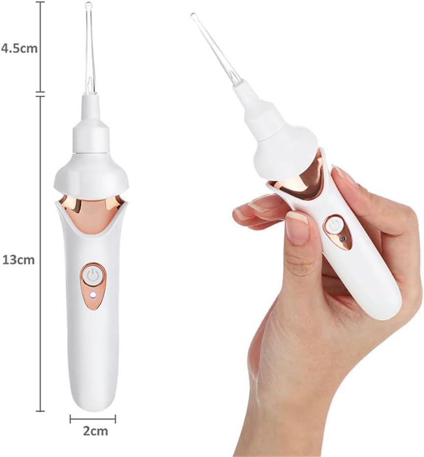 Electric Ear Cordless Safe Vibration Painless Vacuum Ear Wax Pick Cleaner Remover Spiral Ear ...