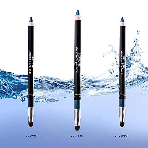 Radiant Softline Waterproof Eye Pencil 05 Navy Blue with Smudging Tool ...