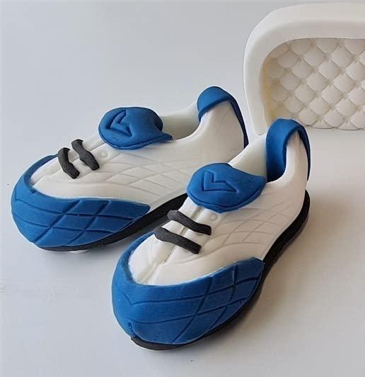 SugArt Blue Football boots Cake Topper Party Decor Fondant Fabulous ...