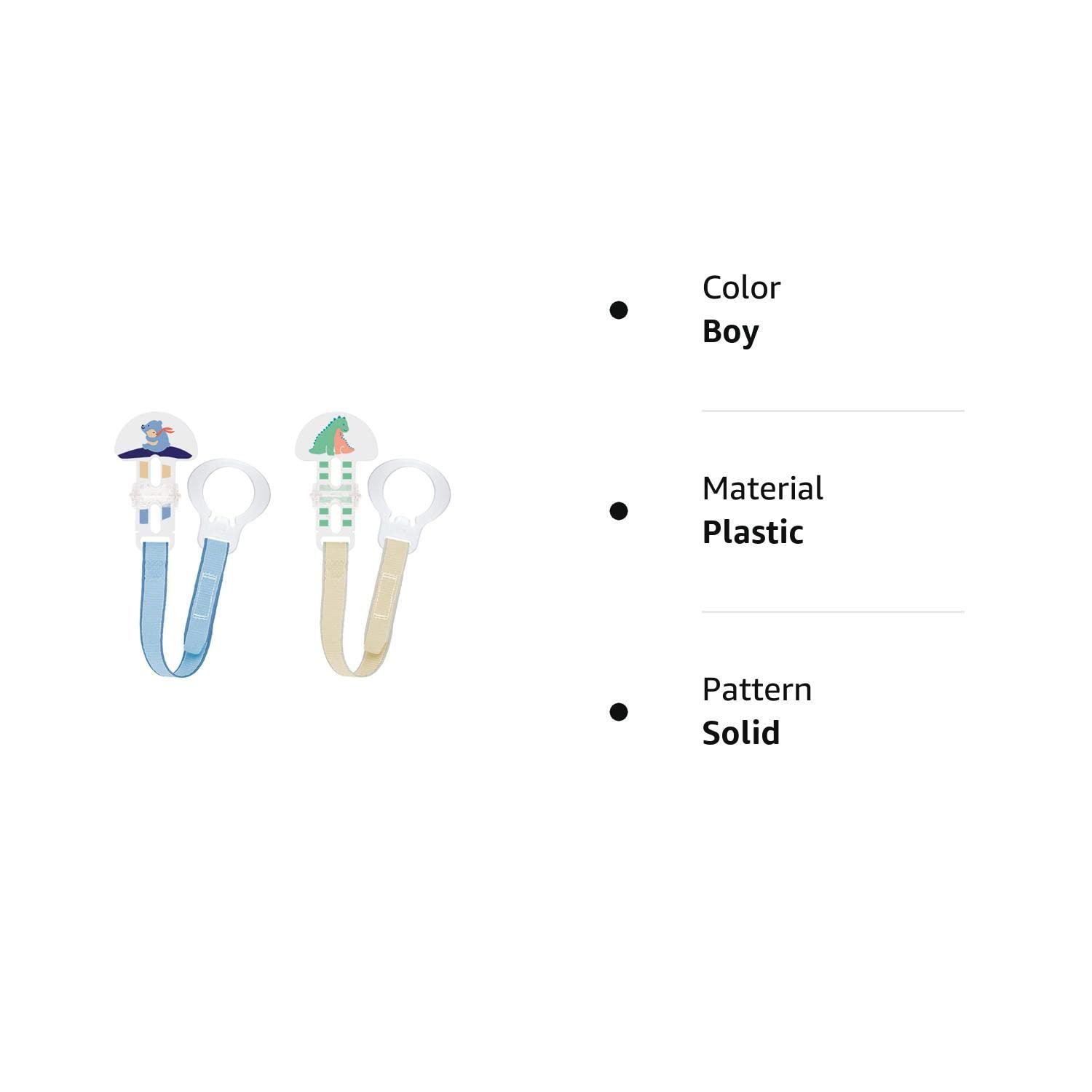MAM Pacifier Clips (2 Clips) Clips for Pacifiers With Fasteners and ...