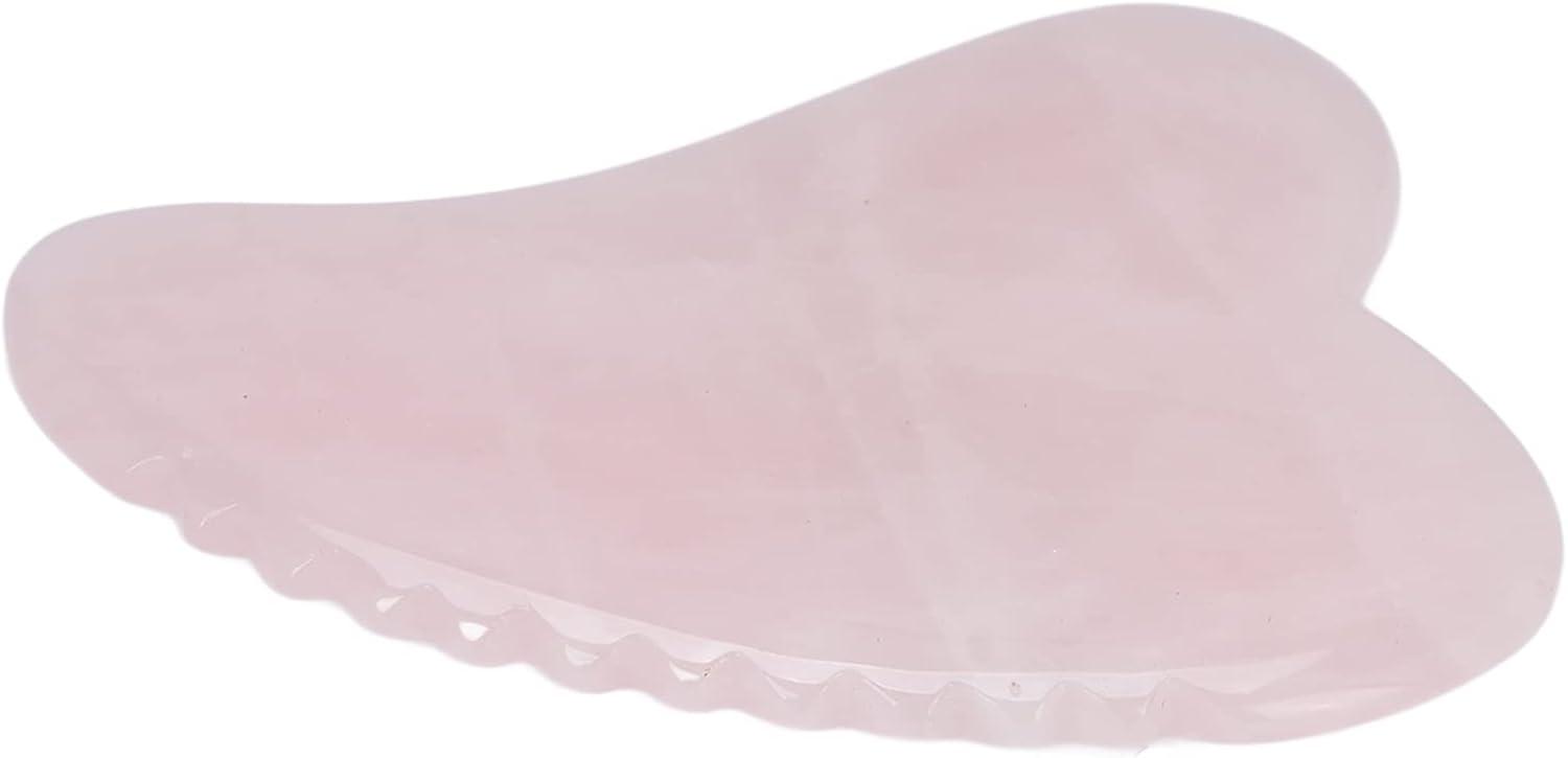 Verdant Touch Rose Quartz Gua Sha Tool - Stainless Steel Meridian ...