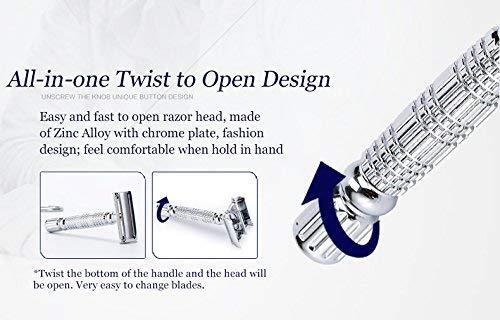 BAILI Butterfly Open TTO Double Edge Metal Safety Razor Kit with ...
