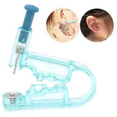 Disposable Safety Ear Piercing Gun Kit - Blue | 6pcs Pierce Unit Tool ...