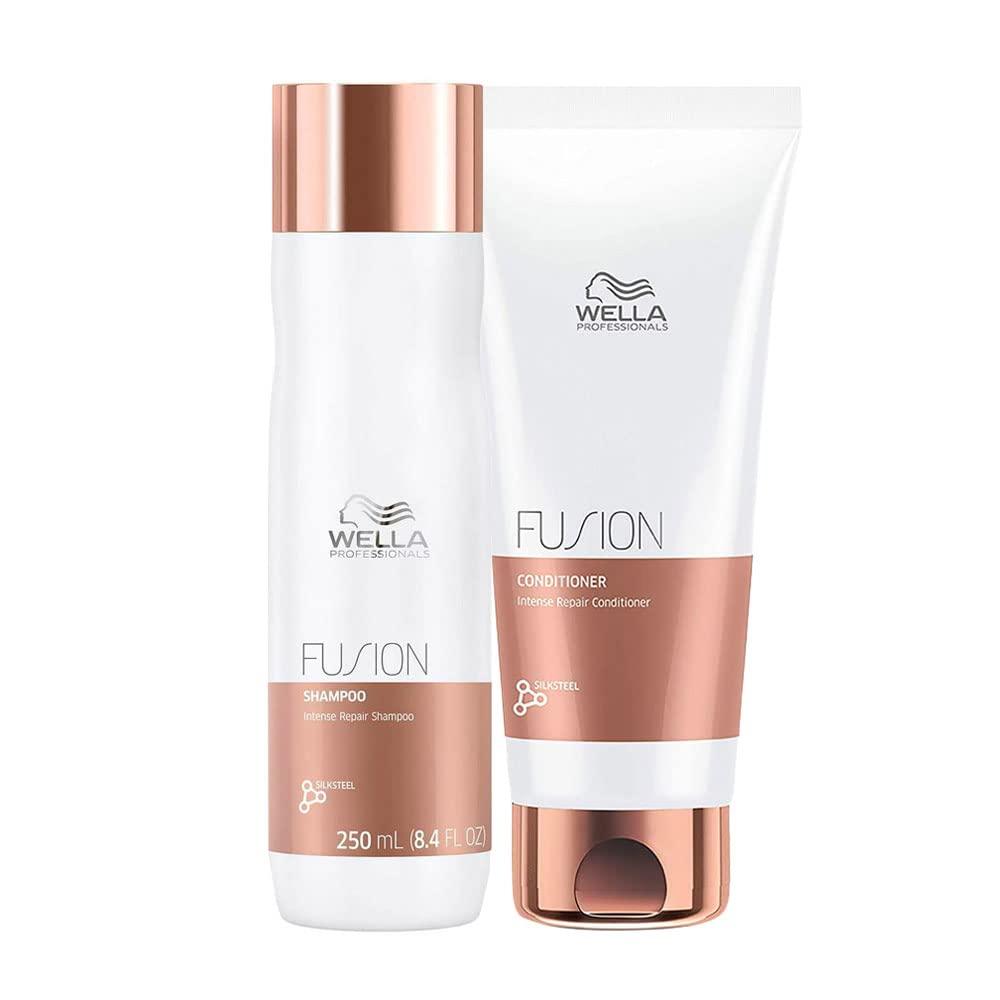 Wella Fusion Shampoo 250ml and Conditioner 200ml Set - Strengthening ...