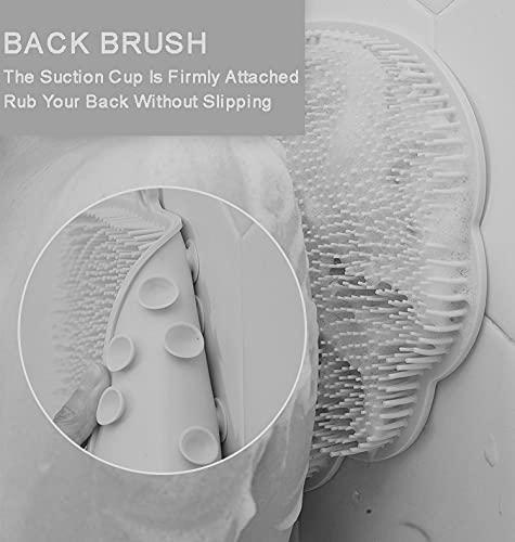 Extra-Large Silicone Back Scrubber for Shower | Exfoliating Shower Mat ...