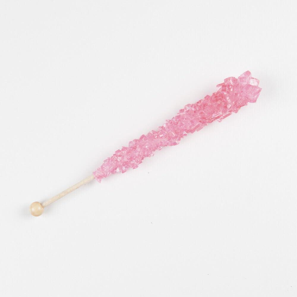 Pink Cherry Crystal Rock Candy on a Stick 50 x Lollies - Individually ...
