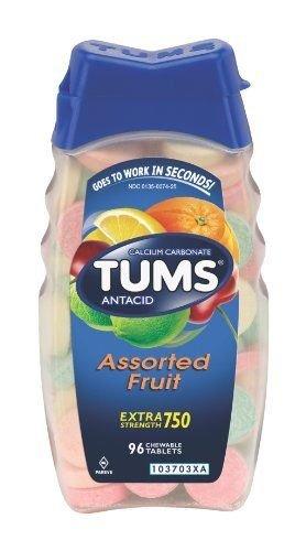 TUMS 750mg Calcium Carbonate 400 Tablets - Set of 4 | Fast-acting ...
