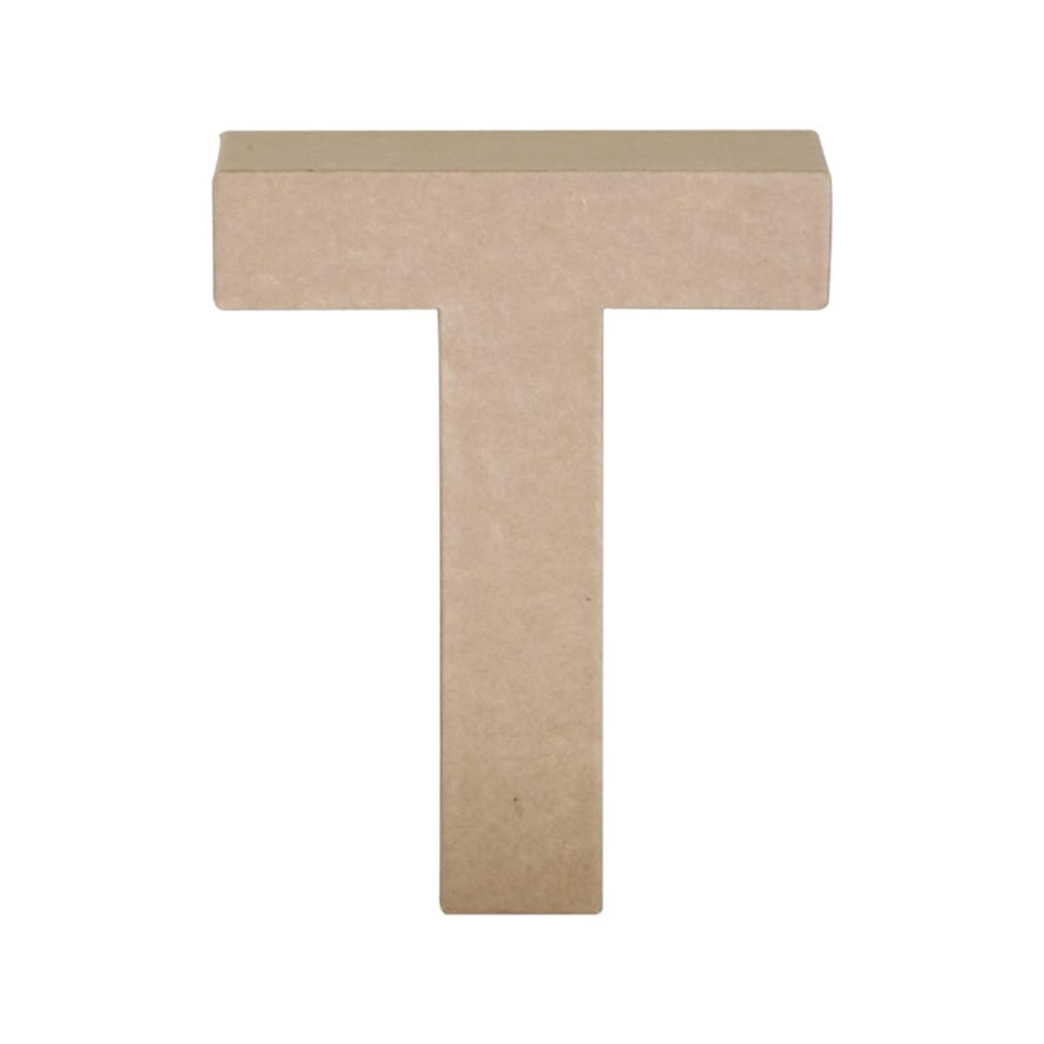 Papier Mache Letter T - Brown | Unique Home Decor Accent | Buy Now with ...